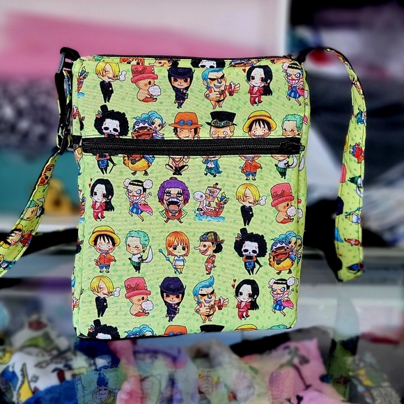 Bags | One Piece Chibi Anime Green Crossbody Shoulder Bag | Poshmark